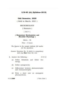 Microbiology (Paper 303) – Shillong College